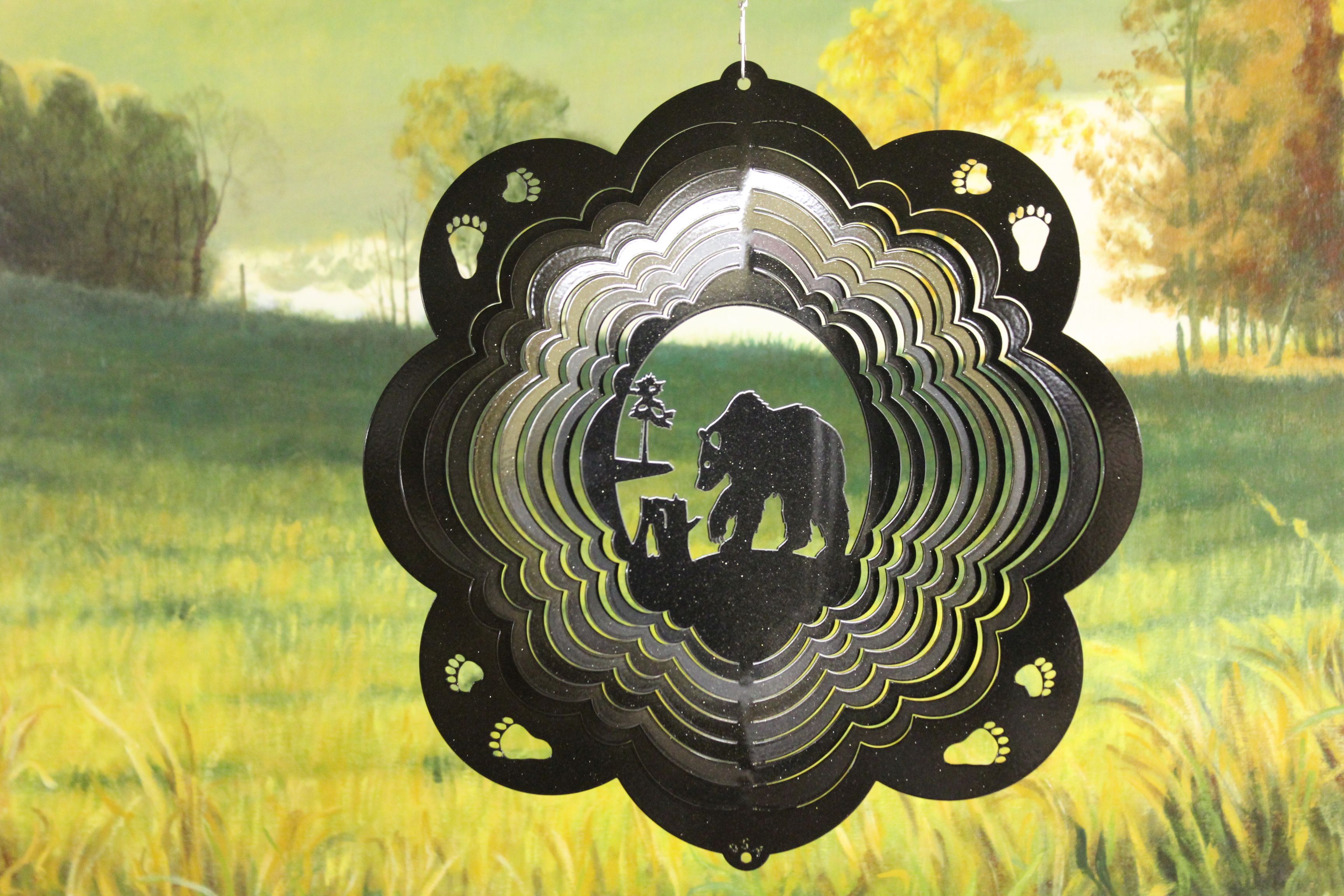 12" Bear Wind Spinner - Black Starlight